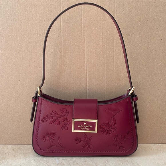 kate spade | Bags | Kate Spade Reegan Botanical Embroidered Saffiano ...